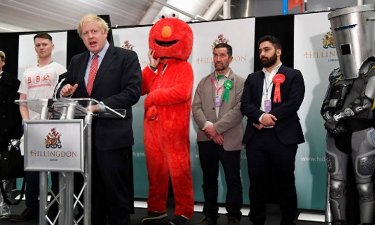 British PM Johnson takes center stage, along with Elmo & Lord ...