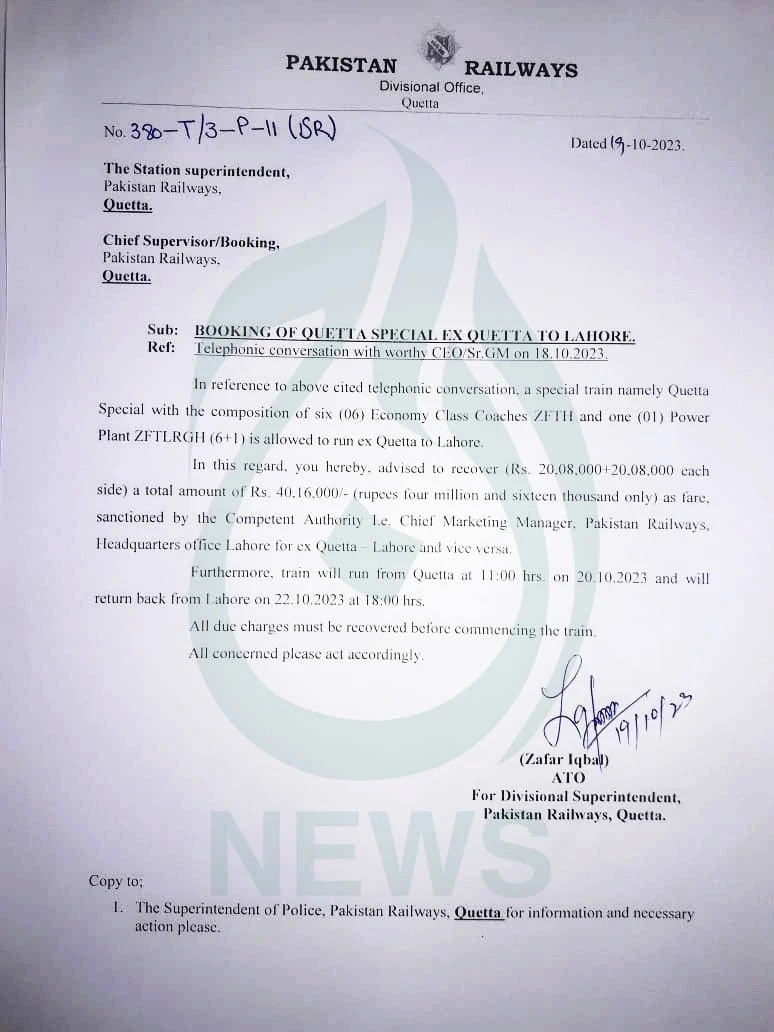 PML-N spends millions on special train to ensure supporters’ arrival in ...