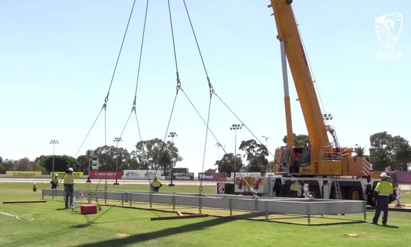 Drop-in pitch installed at Perth stadium for Pakistan-Australia series ...