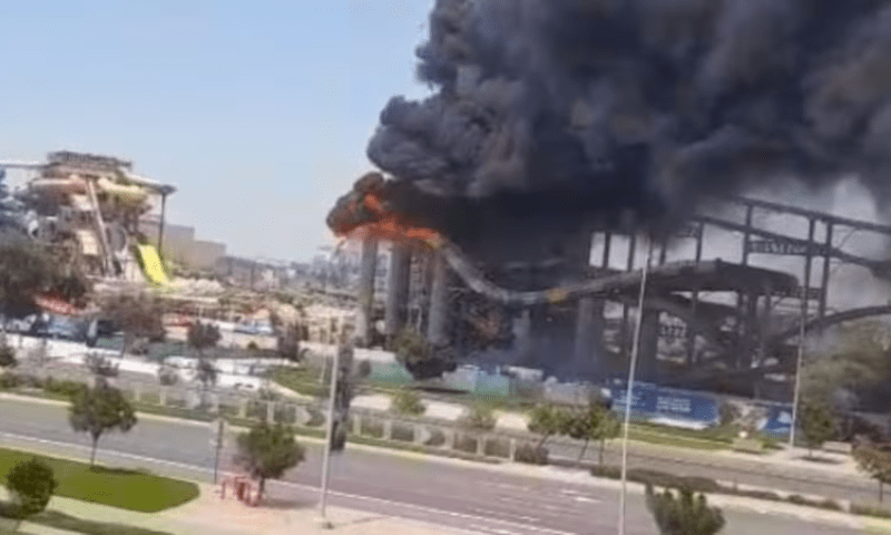 Abu Dhabi: Massive fire erupts at Yas Island construction site - World ...